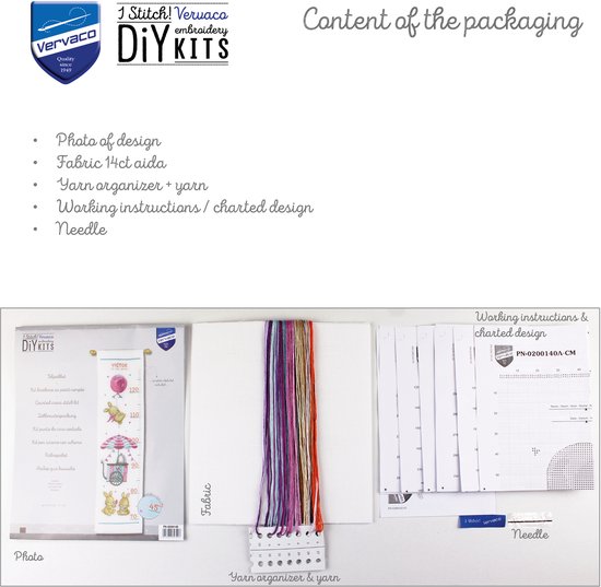 Groeimeter IJsjeskar borduurpakket - Vervaco | bol