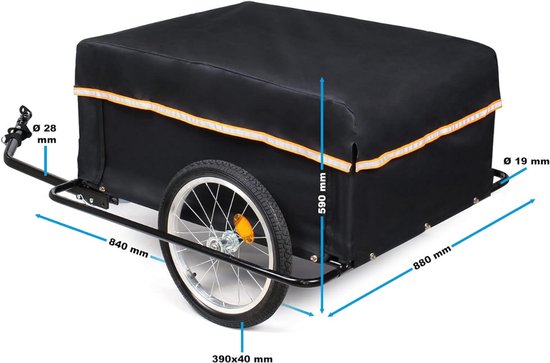 Fietskar Bagage - Fietsaanhanger - Aanhangwagen Fiets | bol