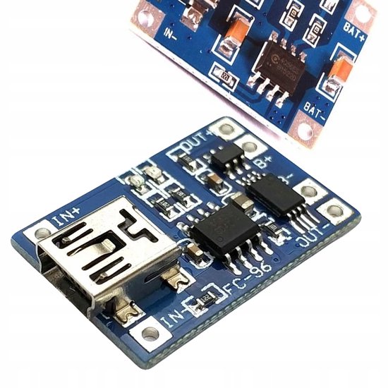 TP4056 LI-ION batterijlader met mini-USB 5V 1A | bol