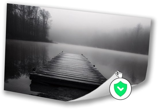 Mistige houten steiger in stilte - Mist poster - Posters steiger ...