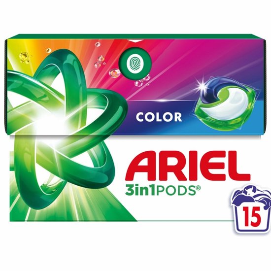 Ariel - 3in1 Wasmiddel Pods - Color - 15 Pods - 1 stuk | bol
