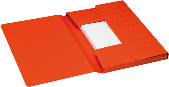 Dossiermap Secolor Mammoet folio 3 kleppen 270gr rood | 50 stuks | 50 ...