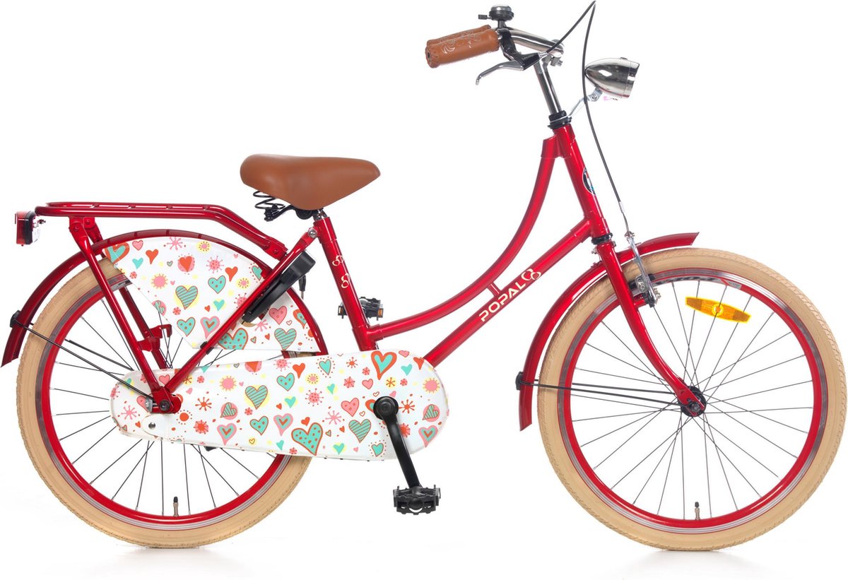 Popal Omafiets - Kinderfiets - Meisjes - Rood - 22 Inch | bol.com
