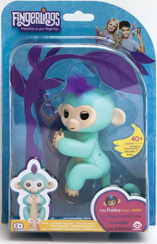 WowWee Fingerlings Turquoise - Robot - Aapje | bol