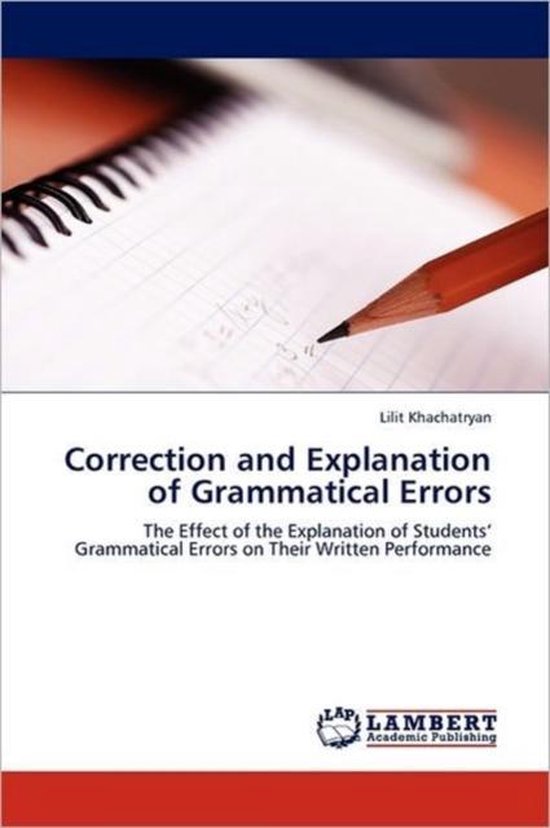 Correction and Explanation of Grammatical Errors | 9783845405186 ...