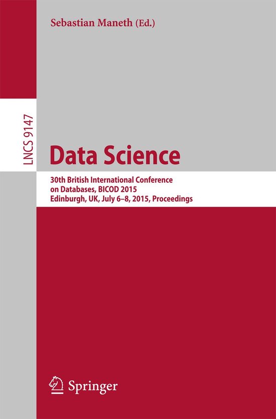Lecture Notes in Computer Science 9147 - Data Science (ebook), Maneth ...