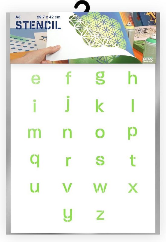 Lettersjabloon Alfabet Kleine Letters - A3 Stencil | bol