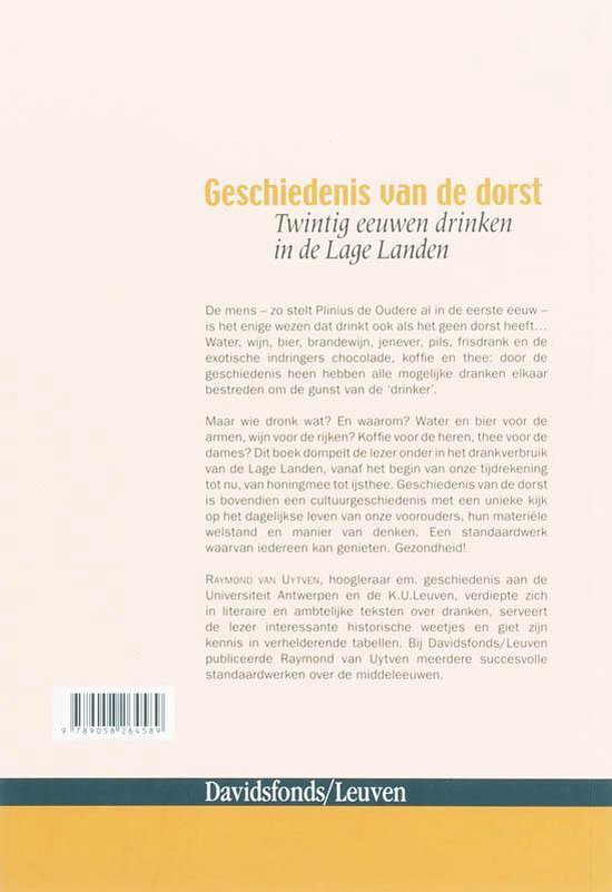 Geschiedenis van de dorst, Raymond Van Uytven | 9789058264589 | Boeken ...