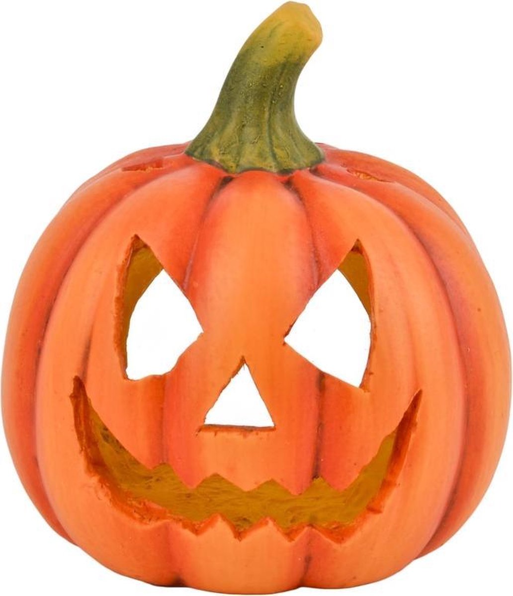 Clayfibre Deco pompoen Halloween 23x20x20cm orange | bol.com