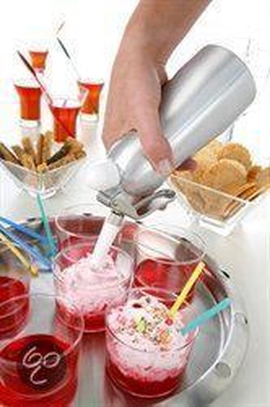 Mastrad Slagroom Spuitbus - Aluminium - Met gas - Voor warme en koude ...