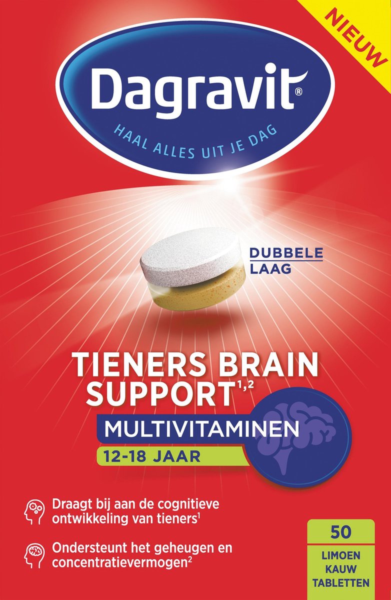 Dagravit Tieners Brain Support - Vitaminen en Mineralen - 50 ...