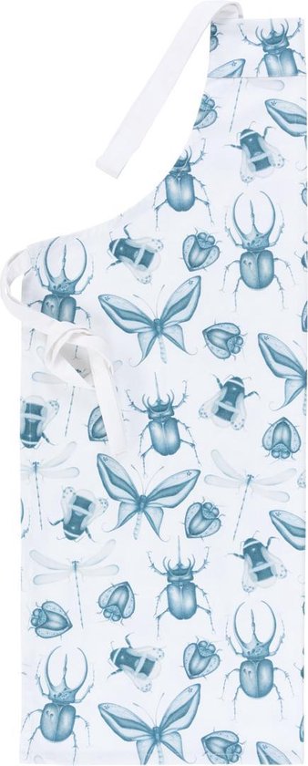 by Sorcia - schort Delft Blue Insects - 70x90cm - kookschort - katoen ...