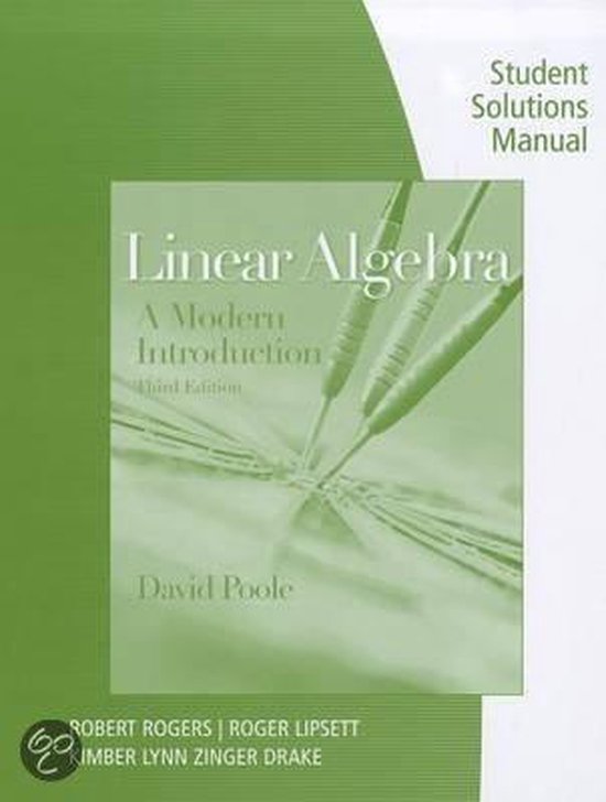 Linear Algebra, Student Solutions Manual | 9780538737715 | David Poole ... Linear Algebra, Student Solutions Manual | 9780538737715 | David Poole ...