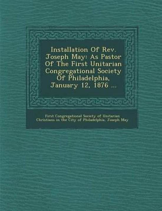 Installation of REV. Joseph May | 9781249969907 | Joseph May | Boeken | bol