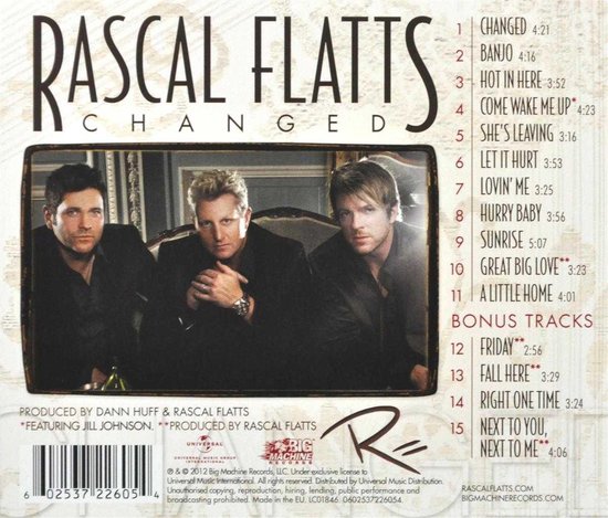 Changed, Rascal Flatts | CD (album) | Muziek | bol.com