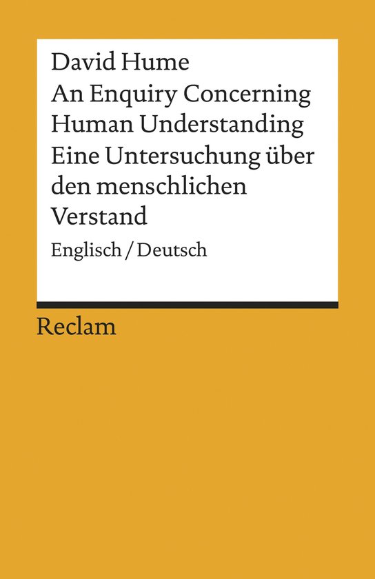 Reclams Universal-Bibliothek - An Enquiry Concerning Human Understanding / Eine... | bol.com