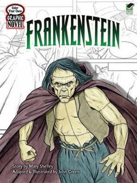 Color Your Own Graphic Novel Frankenstein, Mary Wollstonecraft Shelley ...