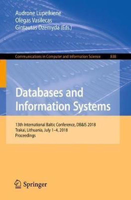 Databases and Information Systems | 9783319975702 | Boeken | bol.com