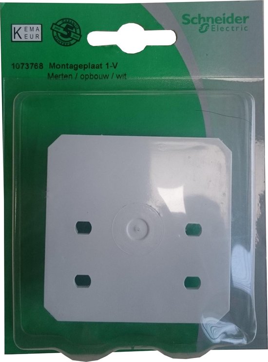 SCHNEIDER ELECTRIC Merten montageplaat 1-voudig, opbouw | WIT | bol
