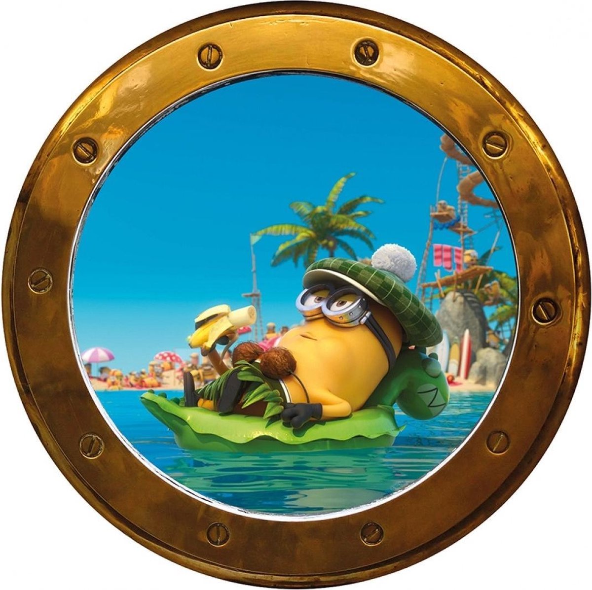 Minions Muursticker patrijspoort Boot 2 stuks diameter 27,5cm | bol.com