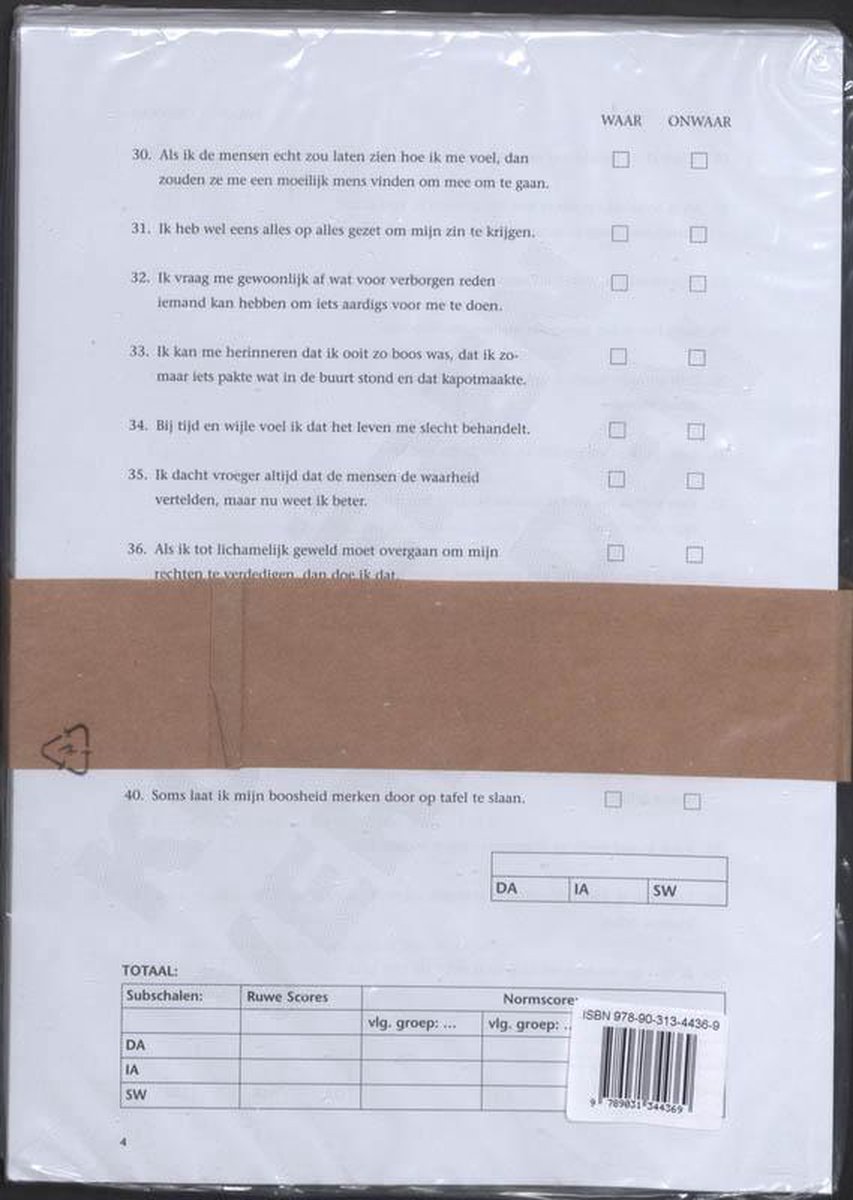 BDHI-D Buss-Durkee Hostility Inventory-Dutch Formulieren ...