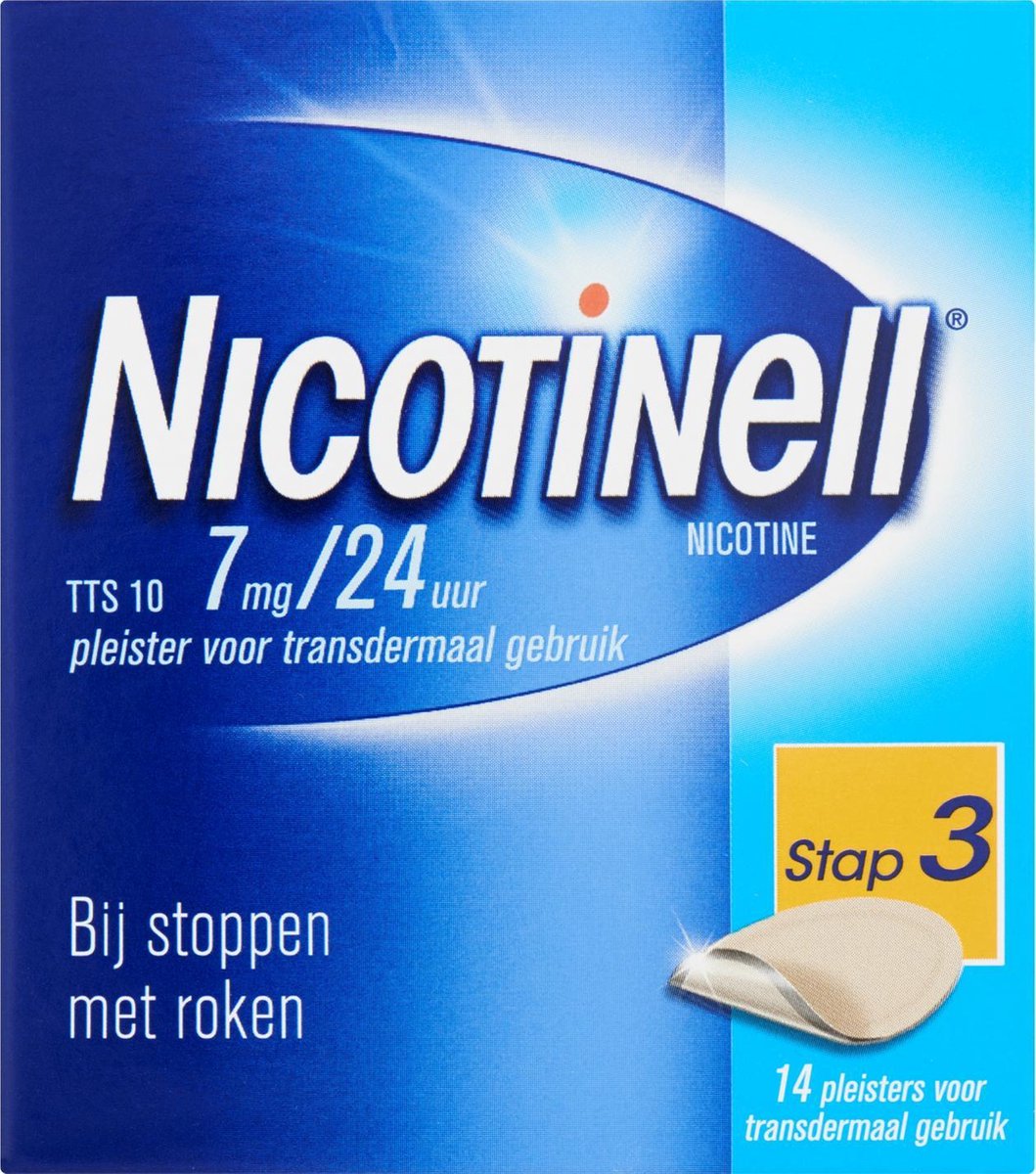 Nicotinell Pleisters TTS 10 - 7 mg - stoppen met roken - 14 stuks | bol.com