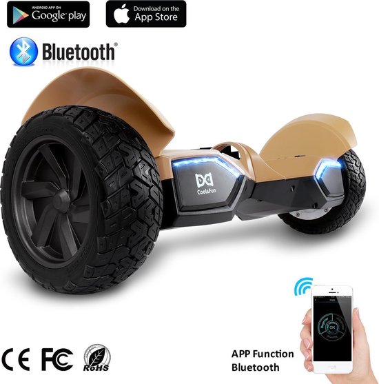Hoverboard HUMMER G2 Bluetooth Off-Road 8.5 inch Golden + app | bol