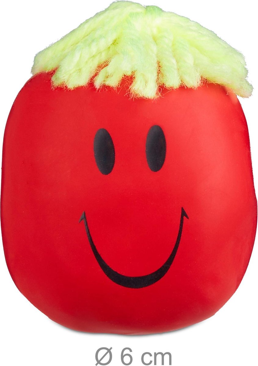 relaxdays stressbal met gezicht - 6 cm anti-stressbal - kneedbaar ...