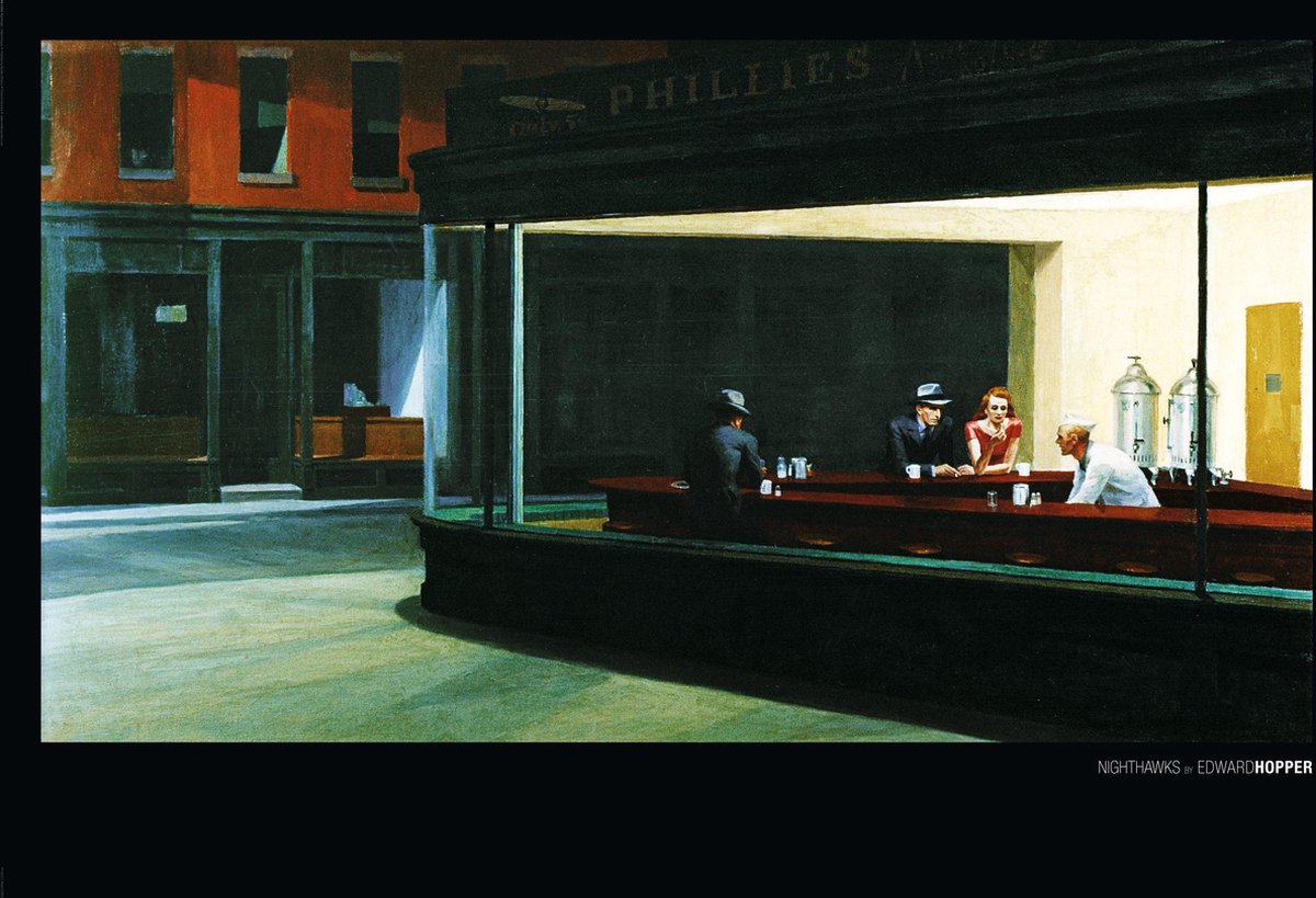 Reinders Poster Nighthawks - Edward Hopper - Poster - 91,5 × 61 cm - no ...