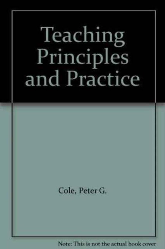 Teaching Principles and Practice | 9780724811922 | Peter Cole | Boeken ...