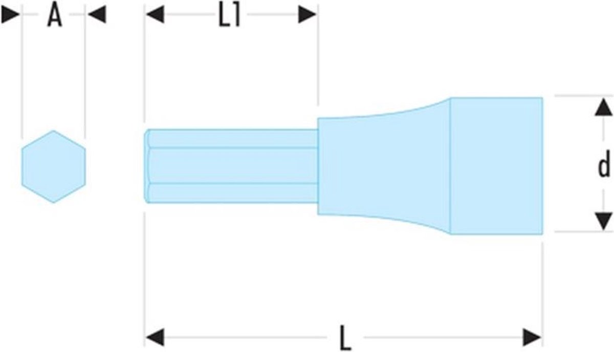Facom dop - voor inbus schroeven 10mm - aansluiting 1/2inch - STM.10 ...
