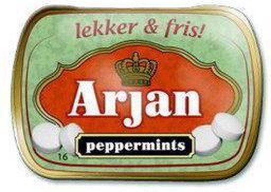 Blikje Mini Mints met je naam als merk - Naam Arjan | bol.com