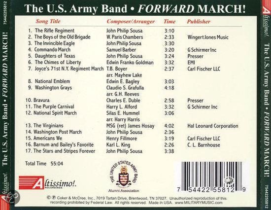 Forward March: Great American Marches, US Army Band | Muziek | bol
