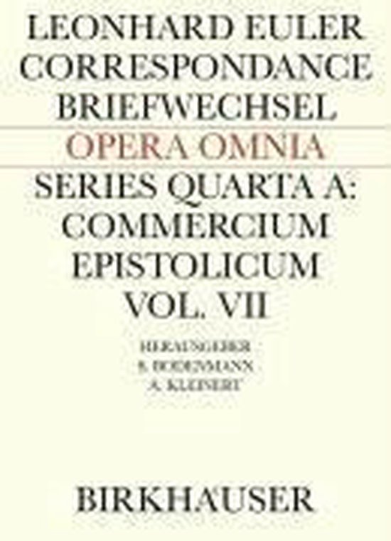 Correspondance de Leonhard Euler avec des savants suisses en langue ...