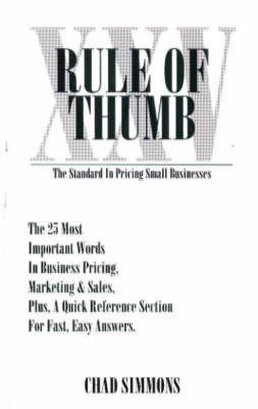 Rule of Thumb, Chad Simmons | 9780966192315 | Boeken | bol