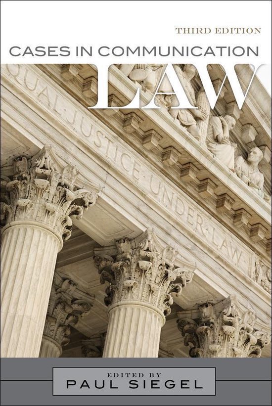 Cases in Communication Law (ebook), Paul Siegel | 9780742572669 ...