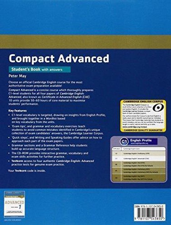 Compact Advanced Student's Book with Answers with CD-ROM with Testbank ...