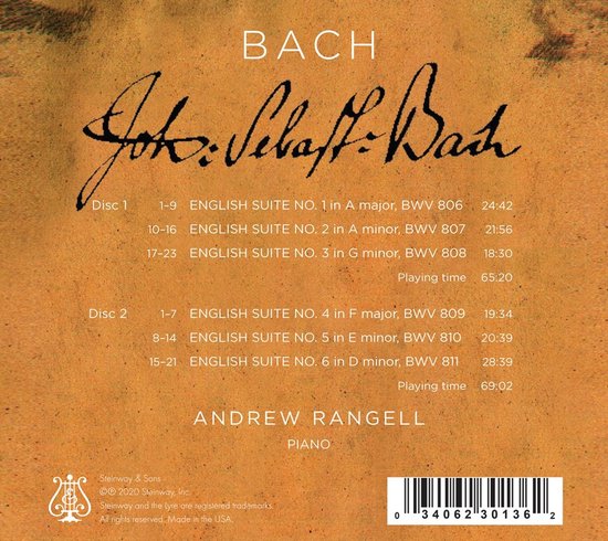 Andrew Rangell - English Suites (2 CD), Andrew Rangell | Muziek | bol