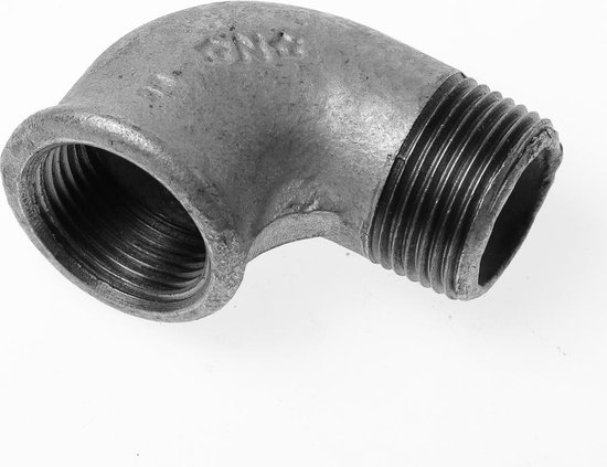 Nefit Ind Nr92 knie 90° met binnen en buitendraad 1 gegalvaniseerd | bol