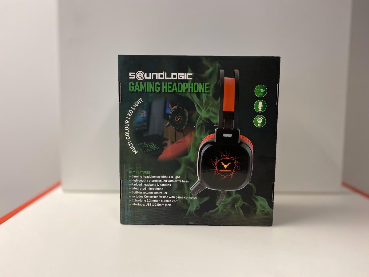 Soundlogic - Gaming Headset - LED Verlichting - Rood | bol.com