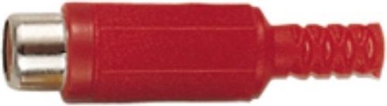 Tulp (v) audio/video connector - plastic / rood | bol
