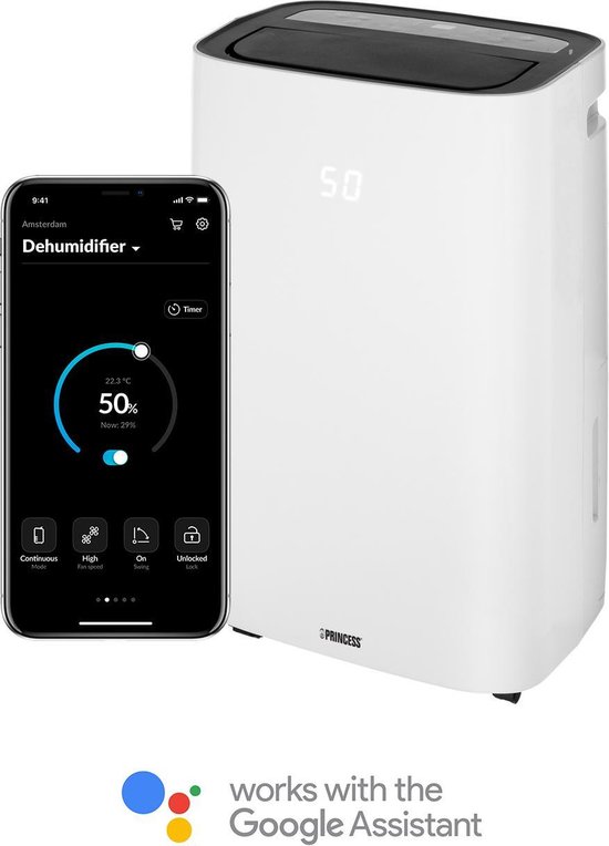 Princess Smart Dehumidifier 353120 - Luchtontvochtiger - WiFi - Google ...