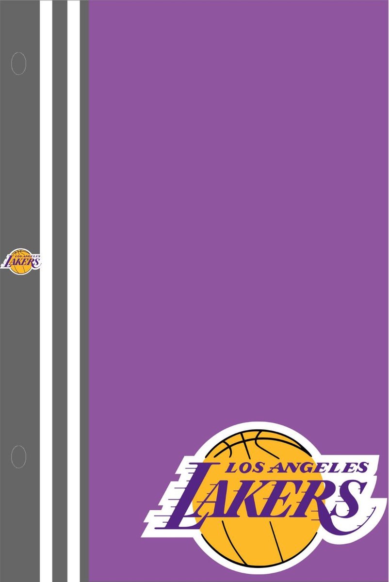 NBA Basketbal Los Angeles Lakers - 2 Ringmap A4 - Zwart / Paars ...