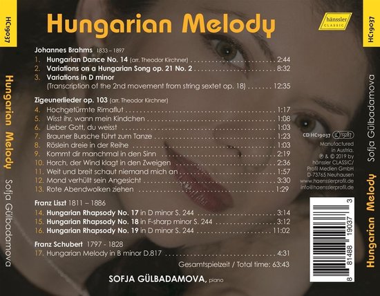 Sofja Gülbadamova - Hungarian Melody (CD), SOFJA GULBADAMOVA | Muziek | bol