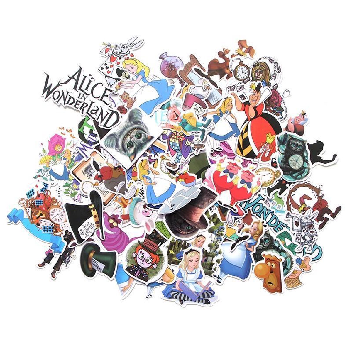 Alice in Wonderland stickers - 60 stuks - Fantasy laptop stickers | bol.com