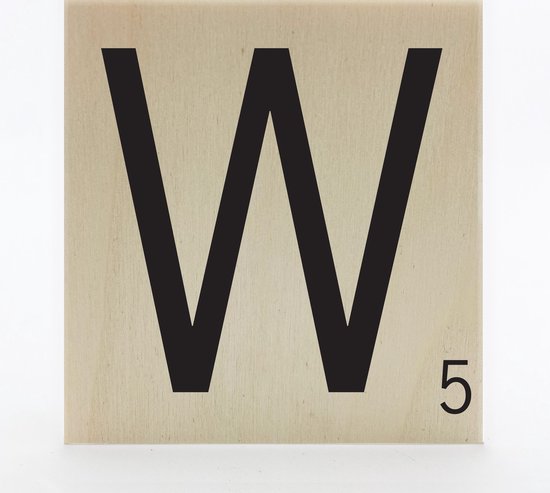 Houten scrabble letter W - 8 x 8 cm | bol.com