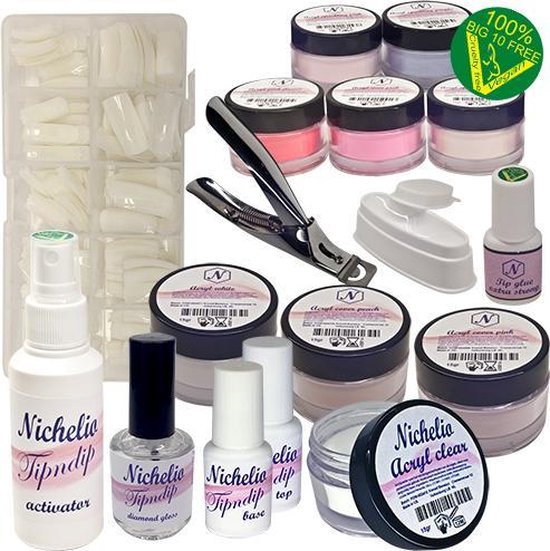 Tip & dip - set luxe | B&N - VEGAN - dip powder - dip nails - dipping ...