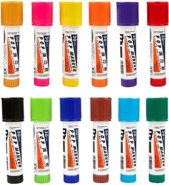 4artz® permanent markers kleuren 30 mm - brede stift op alcohol basis ...