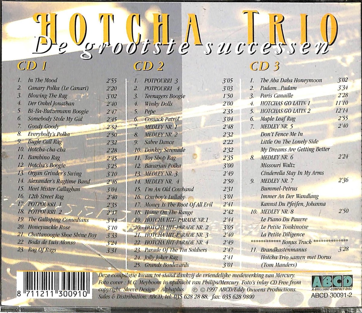 Hotcha Trio - De grootste successen, Hotcha Trio | CD (album) | Muziek | bol.com