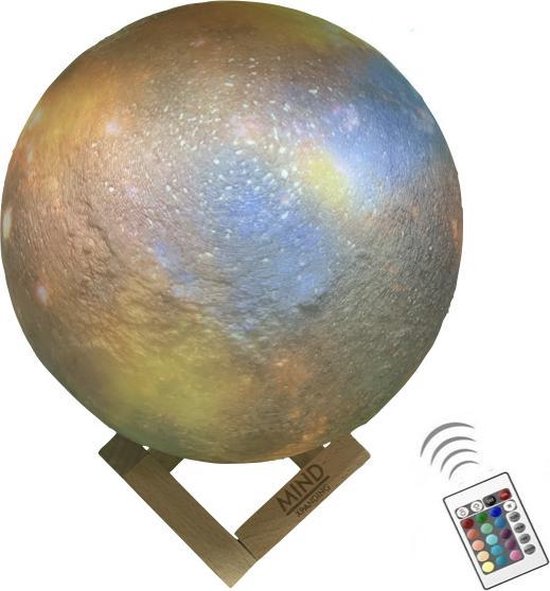 Mind-Xpanding | Sterrenhemel Maan Lamp 18 cm. | RGB 16 Multicolour ...